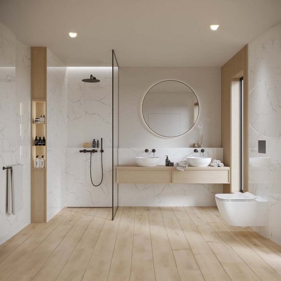 Gres szkliwiony ANGEL MARBLE white polished 60x120 gat. I Cersanit | NEXTERIO