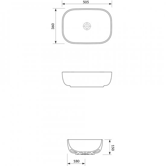 CERSANIT Umywalka nablatowa MODUO 50 prostokątna BOX K116-050-ECO ...