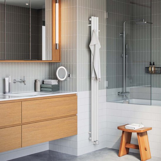 TERMA Grzejnik łazienkowy ROLO HANGER 180x15 biały WGROW180015KJ16SX ...