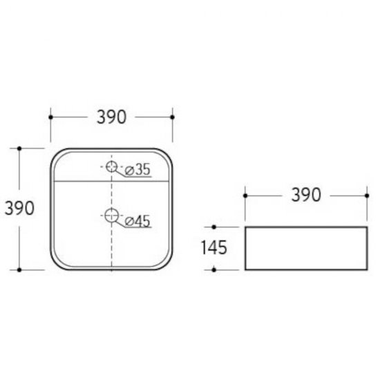 COMAD Umywalka nablatowa MAGIC WHITE 40 ceramiczna | NEXTERIO
