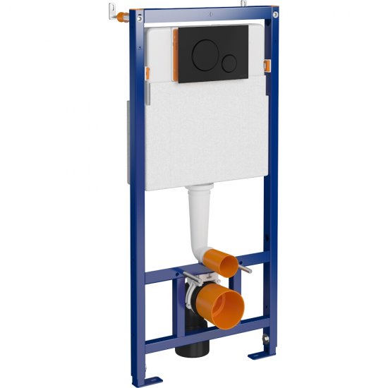 CERSANIT Zestaw stelaż TECH LINE OPTI z przyciskiem OPTI B2 czarny mat ...