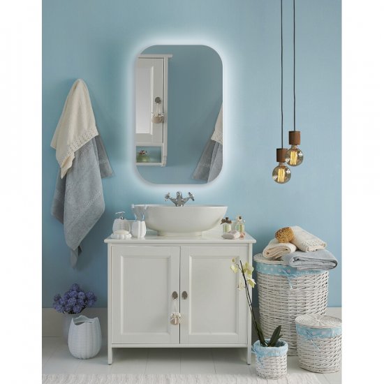 RUKE Lustro SIMPLE MIRA LED 50x80 cm barwa światła neutralna | NEXTERIO