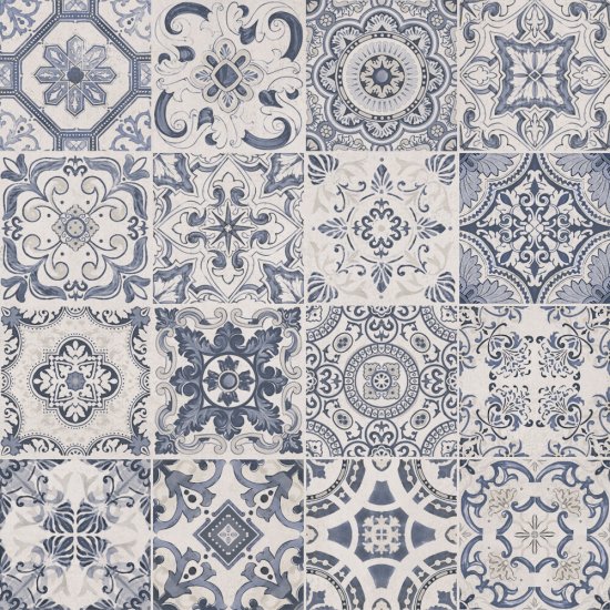 Gres szkliwiony ADRIEN patchwork blue lappato 59,8x59,8 gat. I | NEXTERIO