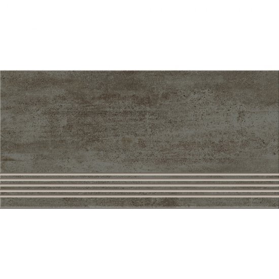 Gres szkliwiony stopnica HARMONY graphite mat 29,7x59,8 gat. I | OUTLET NEXTERIO