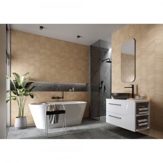 Płytka ścienna CHEVRON light beige structure mat 29x89 gat. I Cersanit | NEXTERIO