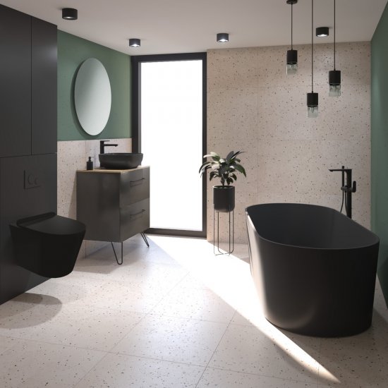 Gres szkliwiony TERRAZZO grey mat 59,8x59,8 gat. I Cersanit | NEXTERIO