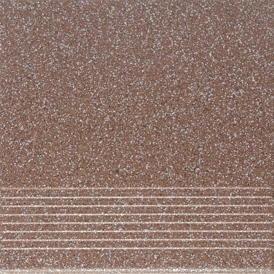 Gres szkliwiony stopnica MILTON brown mat 29,7x29,7 gat. II | OUTLET NEXTERIO