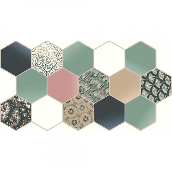 Gres szkliwiony hiszpański Realonda HEX NOUVEAU GREEN mat 26,5x51 gat. I | NEXTERIO