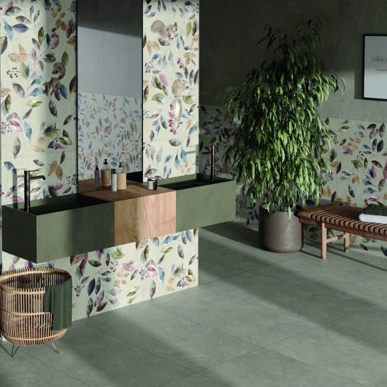 Gres szkliwiony włoski Cotto Petrus WALLPAPER QUEEN VICTORIA mat 60x120 ...