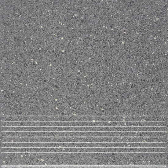 Gres techniczny stopnica HYPERION H10 graphite mat 29,7x29,7 gat. I | NEXTERIO