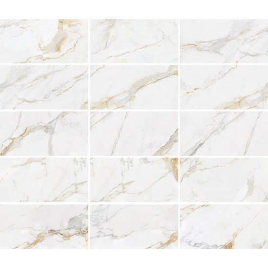 Gres szkliwiony hiszpański Ecoceramic MARSHALL CALACATTA GOLD poler ...