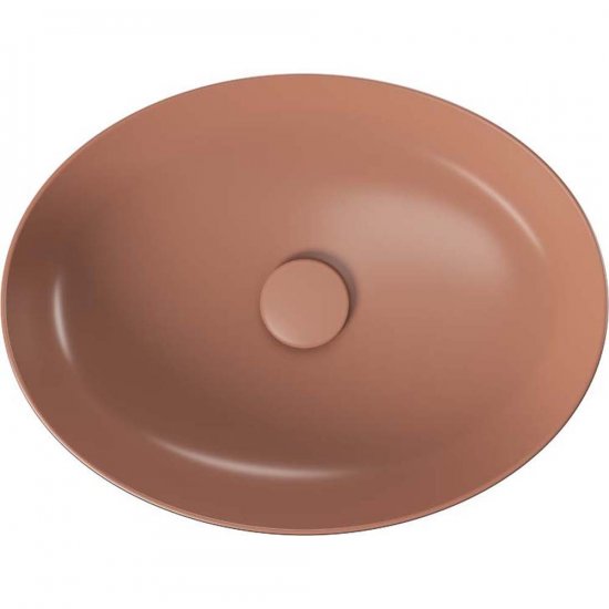 CERSANIT Umywalka nablatowa LARGA elipsa 50X38 ceglasta K677-053 ...