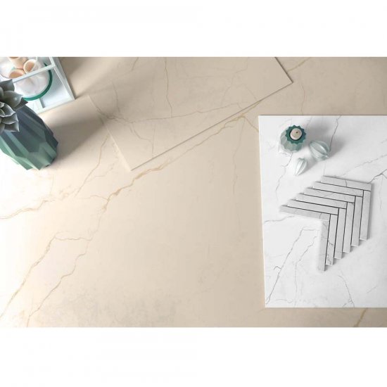 Gres szkliwiony hiszpański Ecoceramic ELEGANCE MARBLE IVORY mat 60x120 gat. I | NEXTERIO