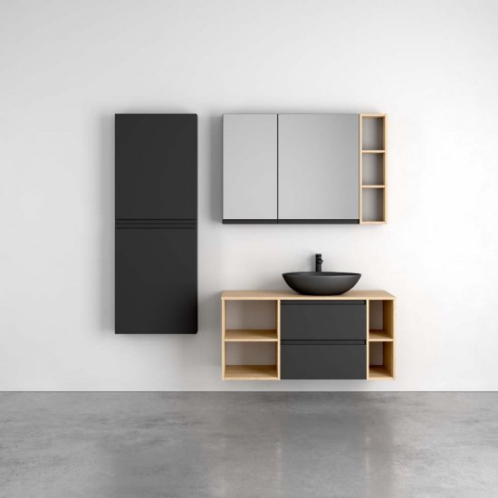 CERSANIT Umywalka nablatowa MODUO 45 nieregularna antracytowa K116-105 ...