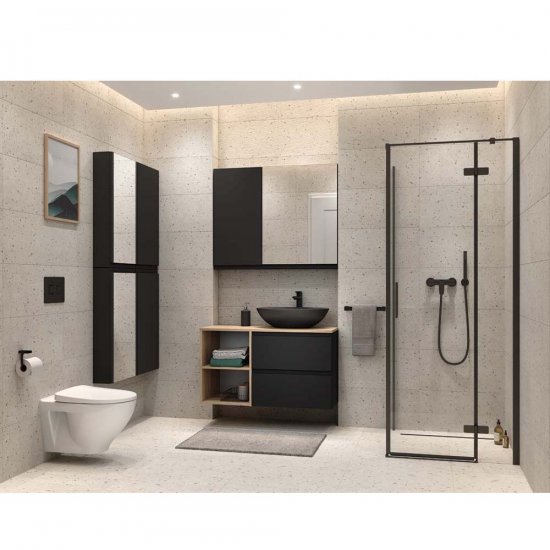 CERSANIT Umywalka nablatowa MODUO 45 nieregularna antracytowa K116-105 ...