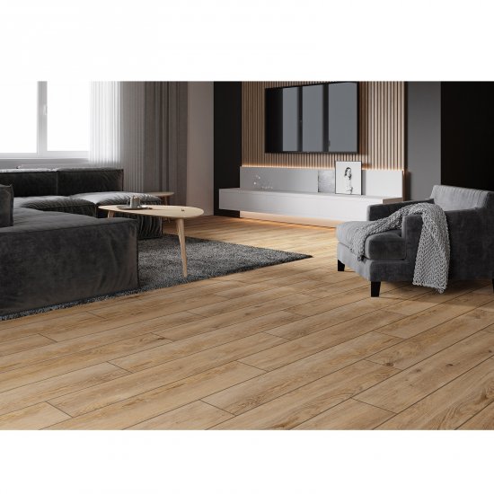 Gres szkliwiony GRAFWOOD light brown mat 19,8x119,8 #279 gat. I ...