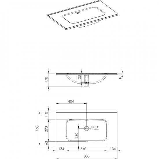 ELITA Umywalka pojedyncza meblowa SKAPPA 80, ceram navy blue matt 146064 | NEXTERIO