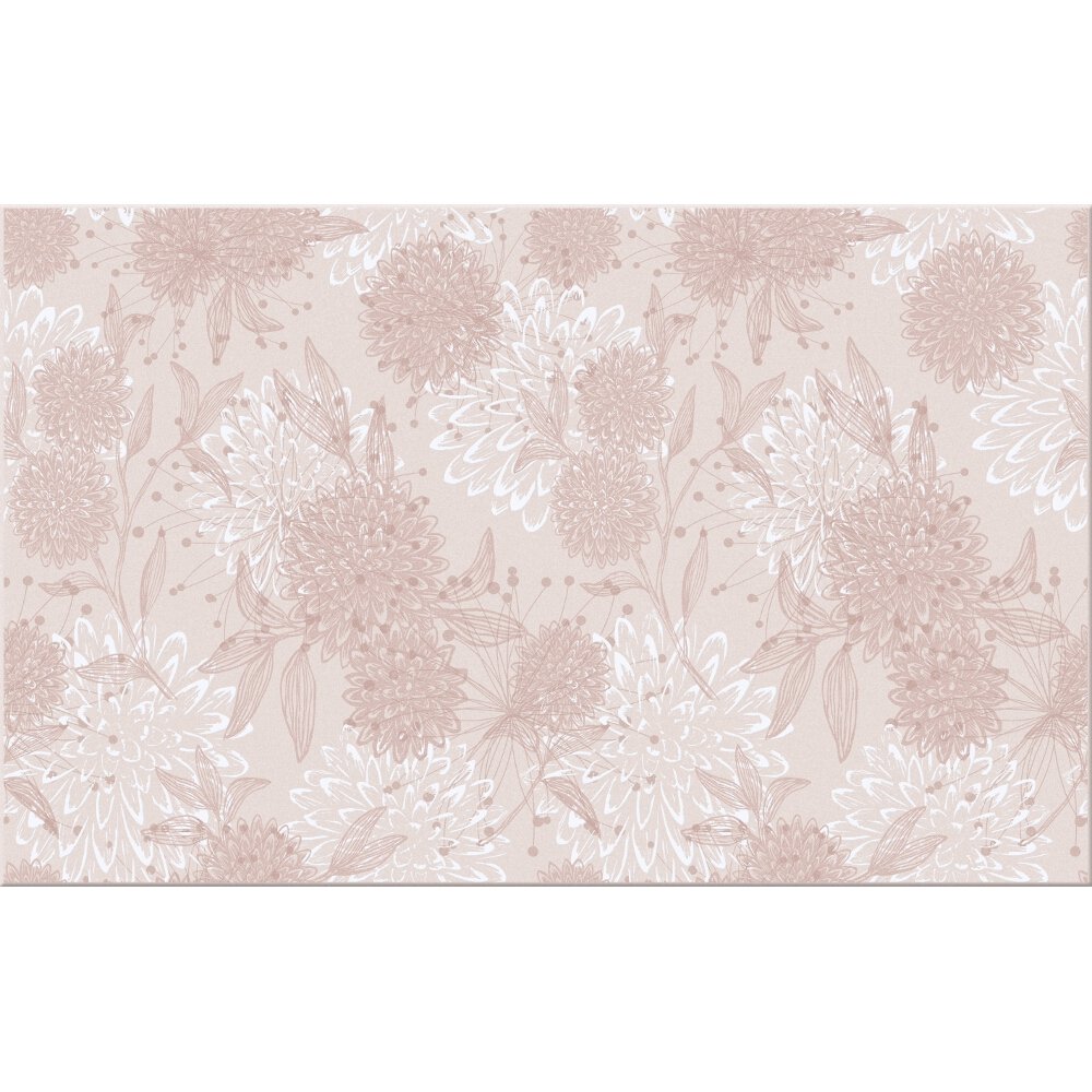 Płytka ścienna inserto LAKKA light grey flower glossy 25x40 gat. I ...