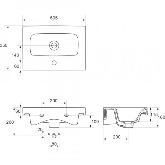 CERSANIT Szafka z umywalką MODUO SLIM 50 biała do samodzielnego montażu ...